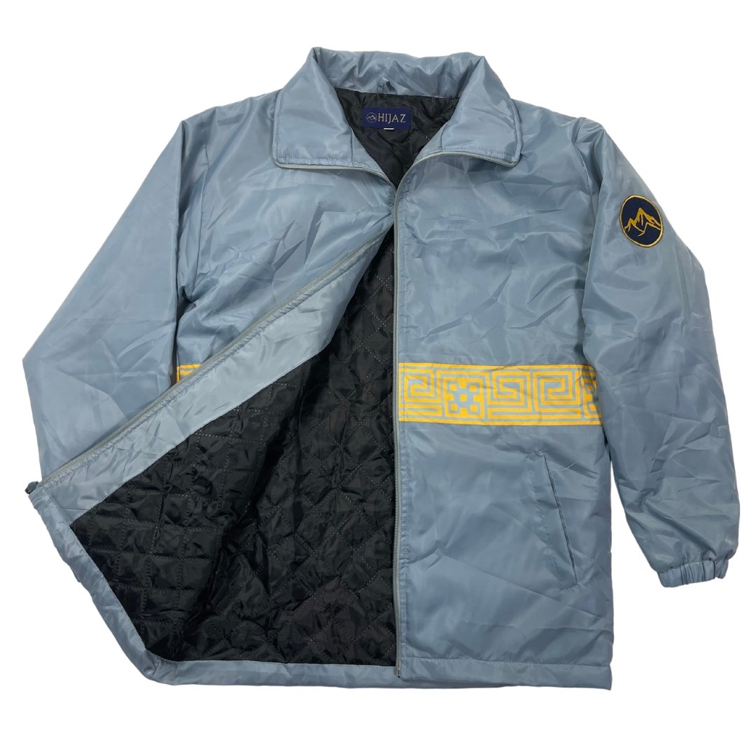 Hijaz Meander Nightwalker Padded Jacket Retro Patch in Gray - Hijaz